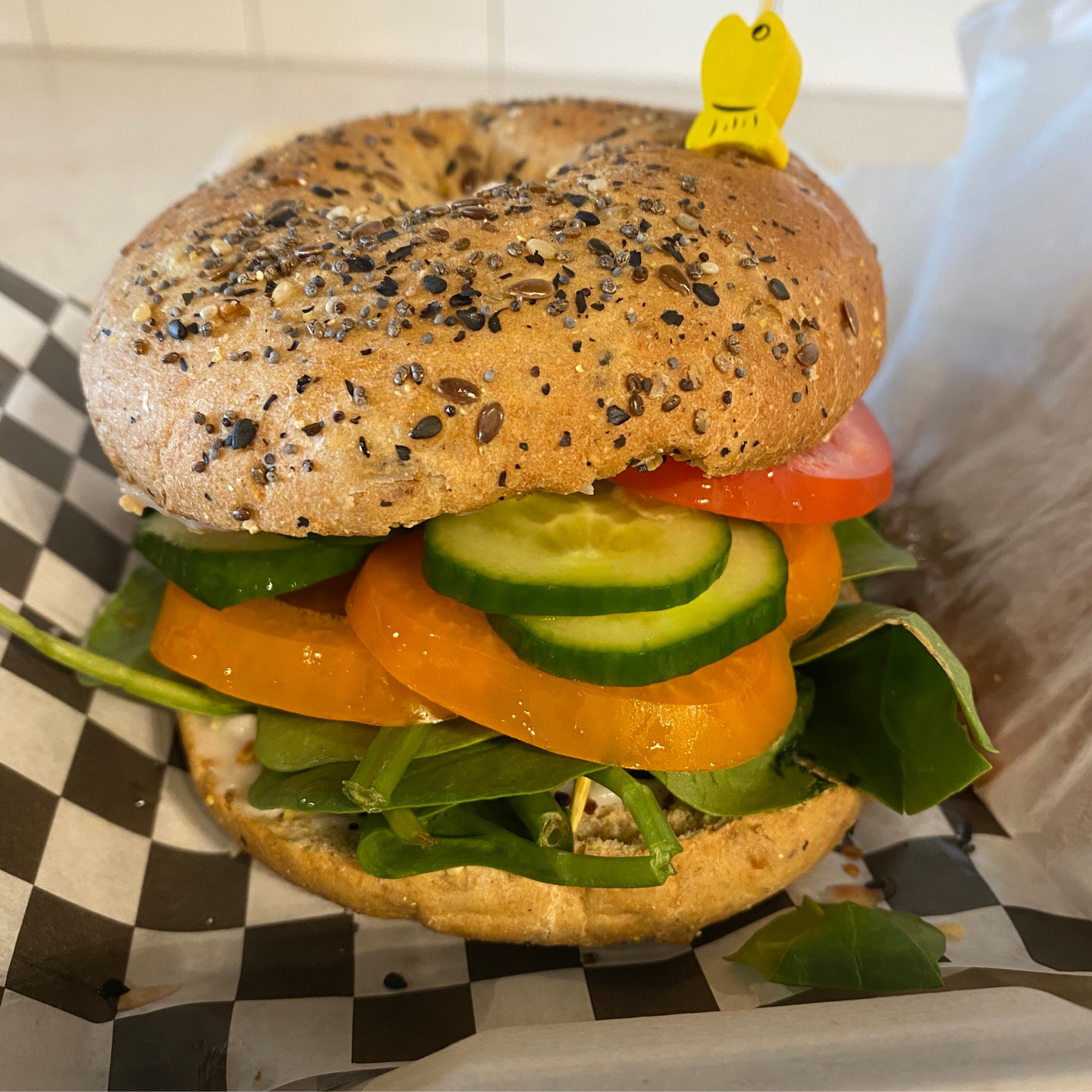 Veggie Bagel Sandwich | Birch Cafe Cleveland - Vegan Cafe & Catering