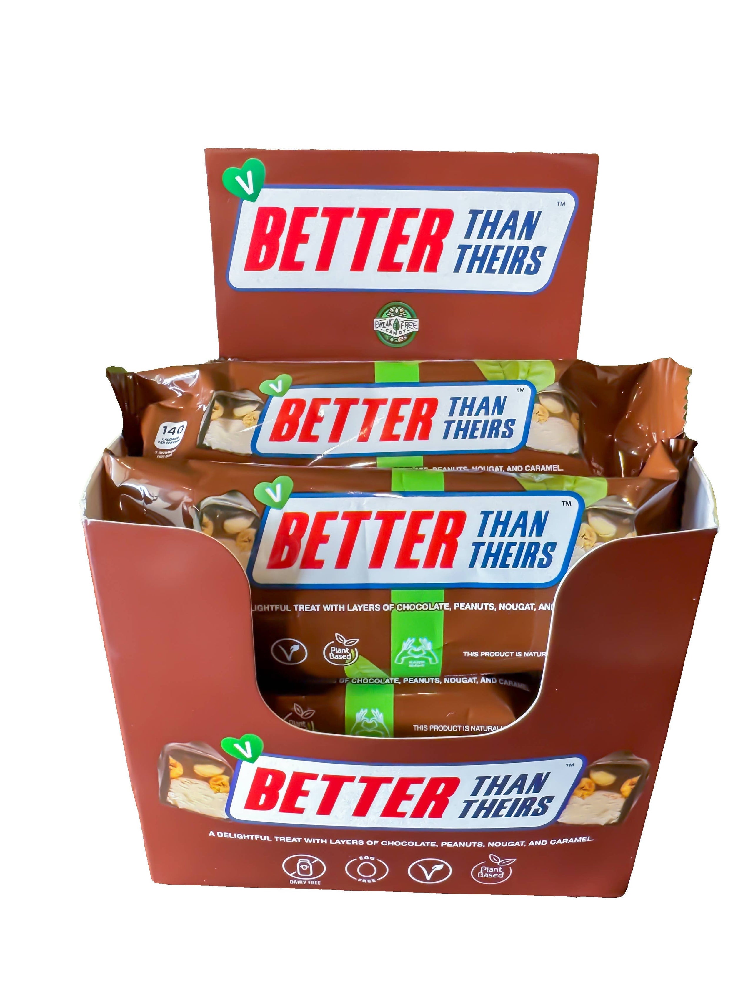 Break Free Candy - Vegan Better Than Theirs™ Candy Bar - like Snickers ...